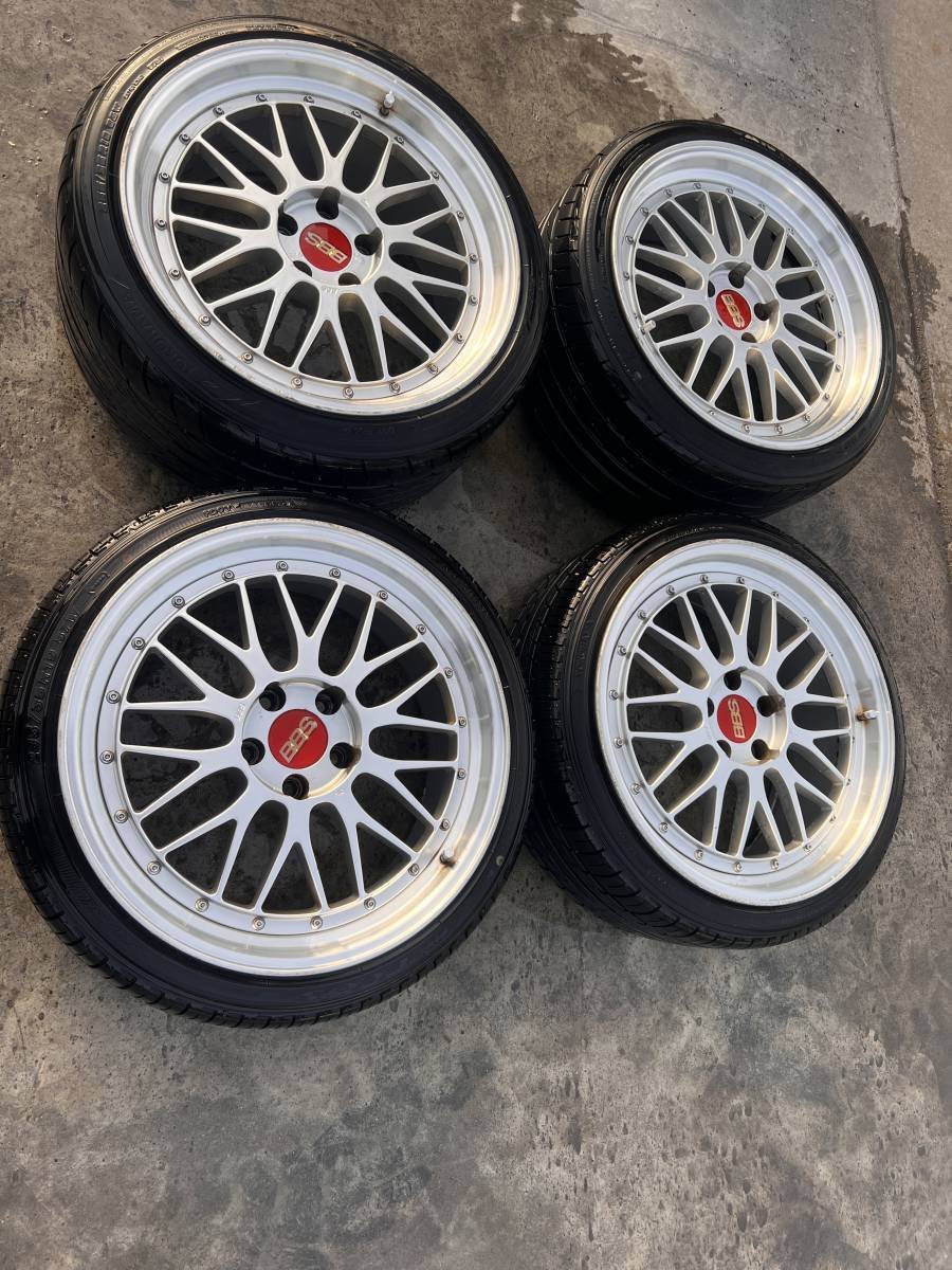 JDM BBS LM 19 inch aluminum wheel set of 4 9J +38 10J +40 114.3 Big BB ...