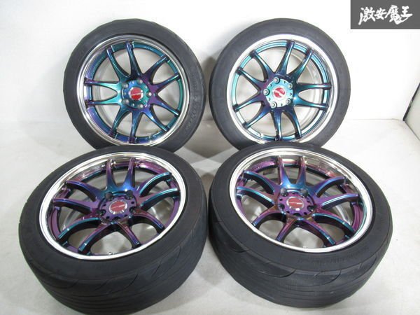 JDM WORK EMOTION ECR2P 17 inch 8J +22 +32 PCD114.3 5 holes 4 wheels 4 ...