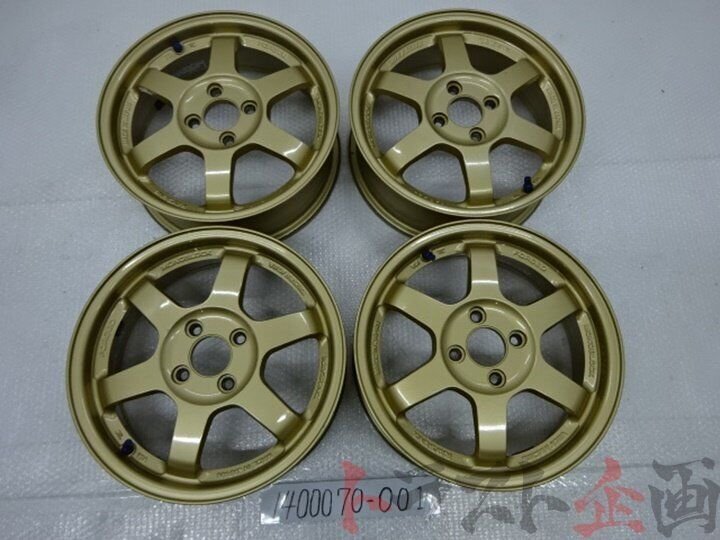 JDM 1400070001 Good condition Rare Rays Volk Racing TE37 Gold 15x5.5JJ ...