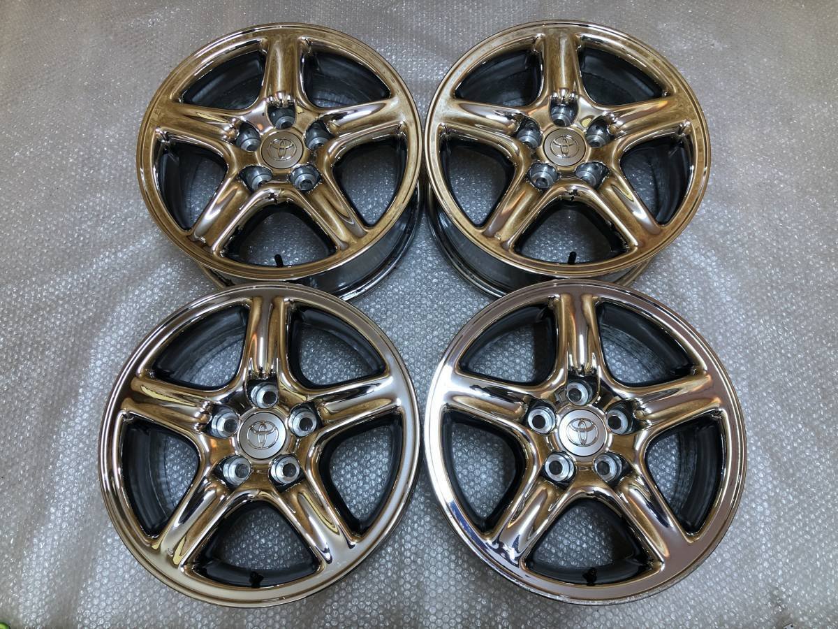 JDM Rare Toyota 10 Harrier genuine 16 inch 6.5J chrome plated aluminum ...