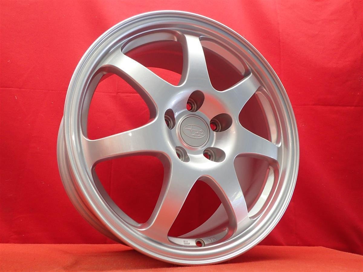 JDM SUBARU Subaru original option 7 spoke wheel 4wheels 8J17 PCD114.3 ...