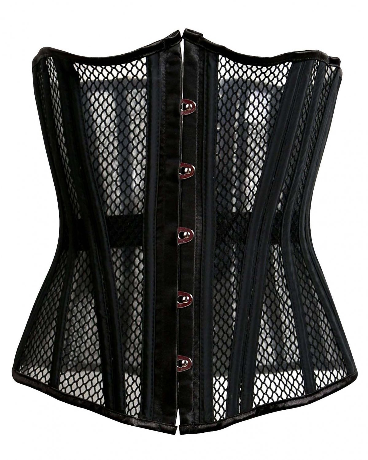 Black Steel Bone Mesh Corset