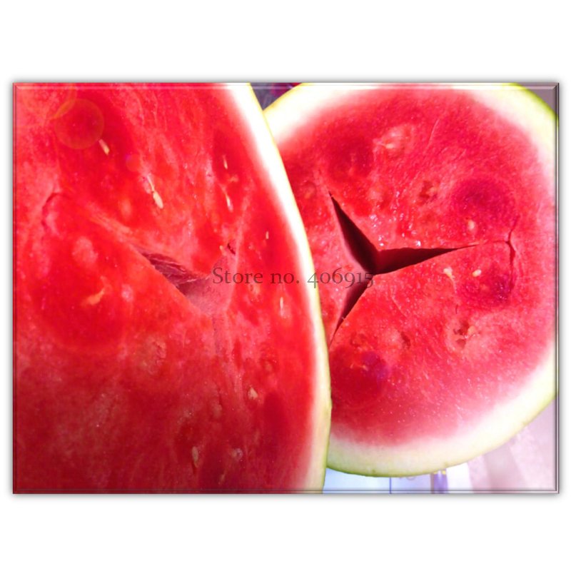 10 Fresh Seeds Yellow Skin Red Seedless Watermelon Fruit