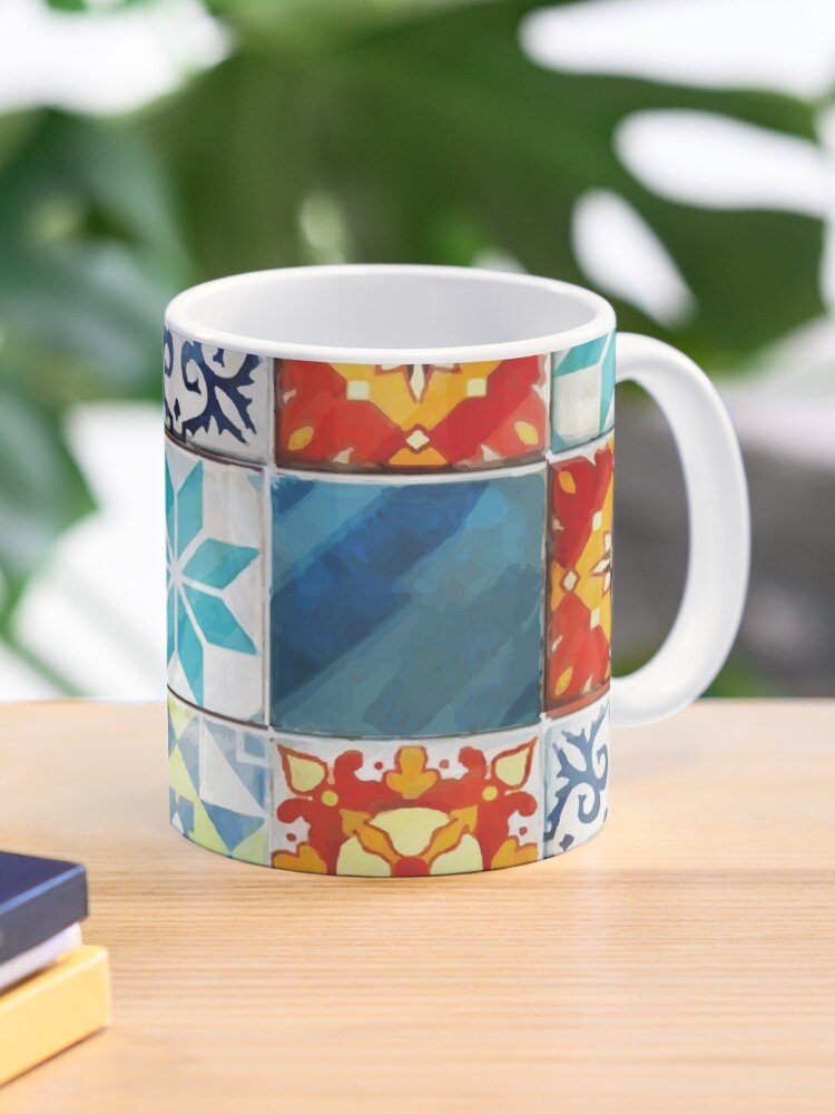 Colorful Azulejos Tiles From Azul Board Game Coffee Mug