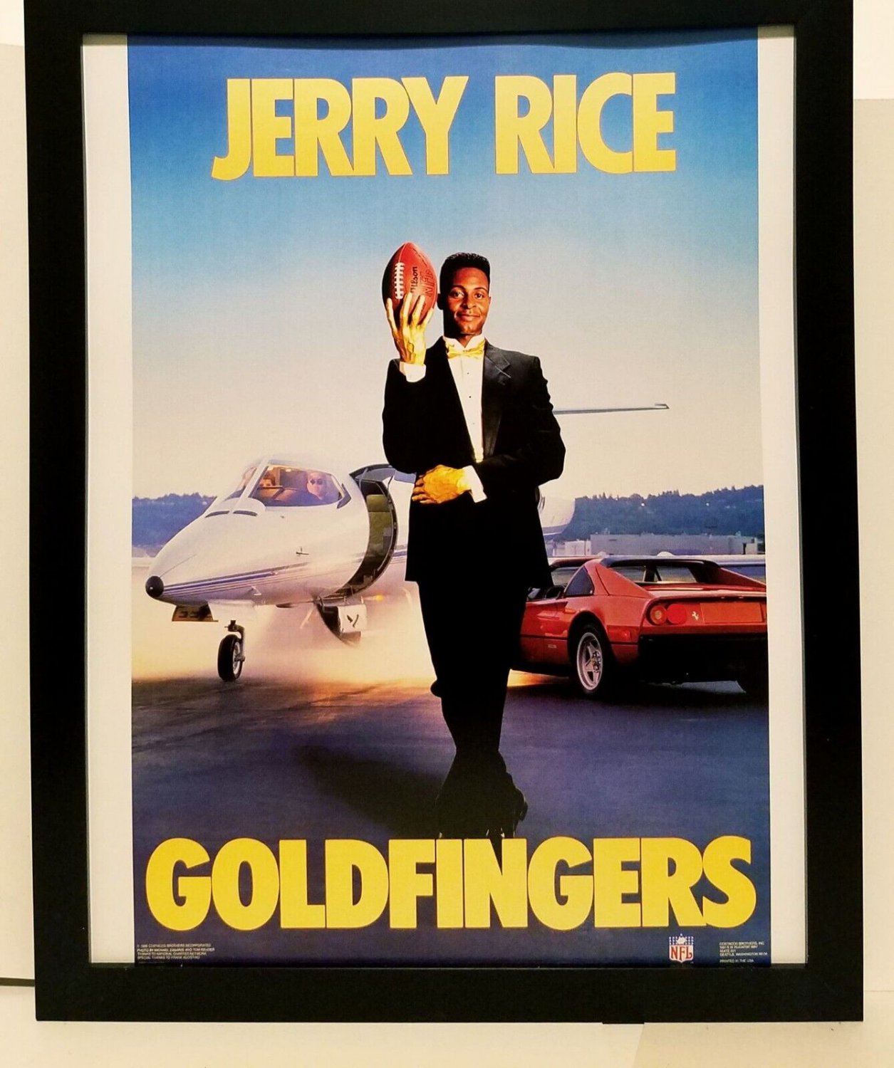 Jerry Rice SF 49ers Costacos Brothers 8.5x11 FRAMED Print Vintage 80s ...