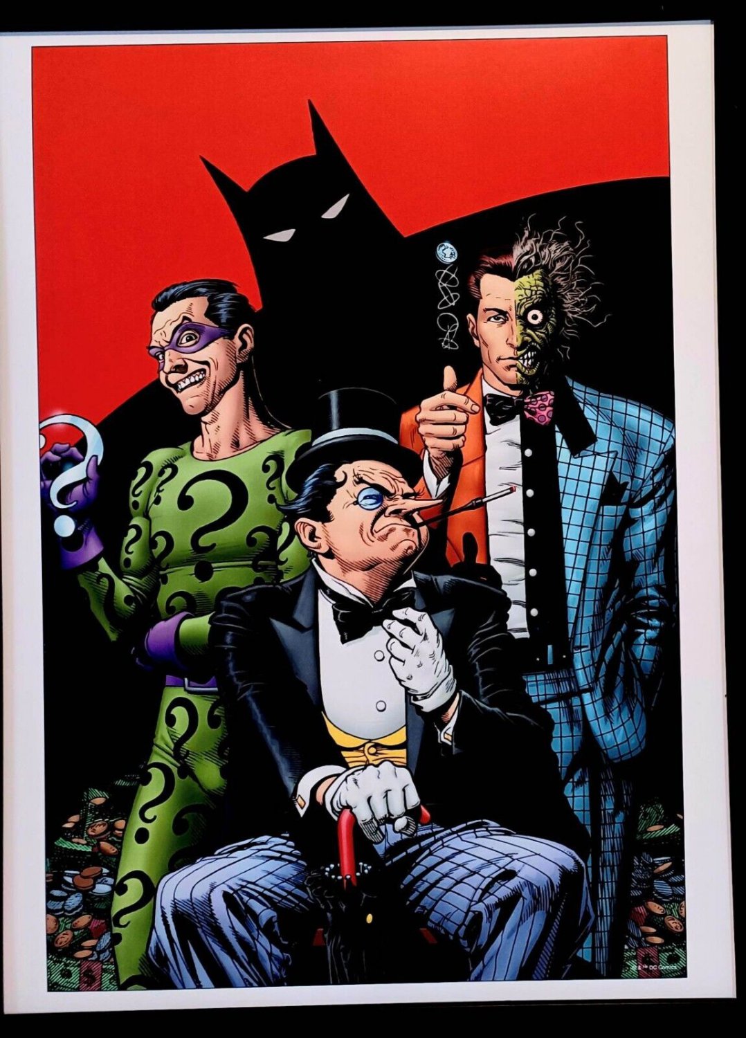 Batman Riddler Two-Face by Brian Bolland FRAMED 12x16 Art Print DC ...