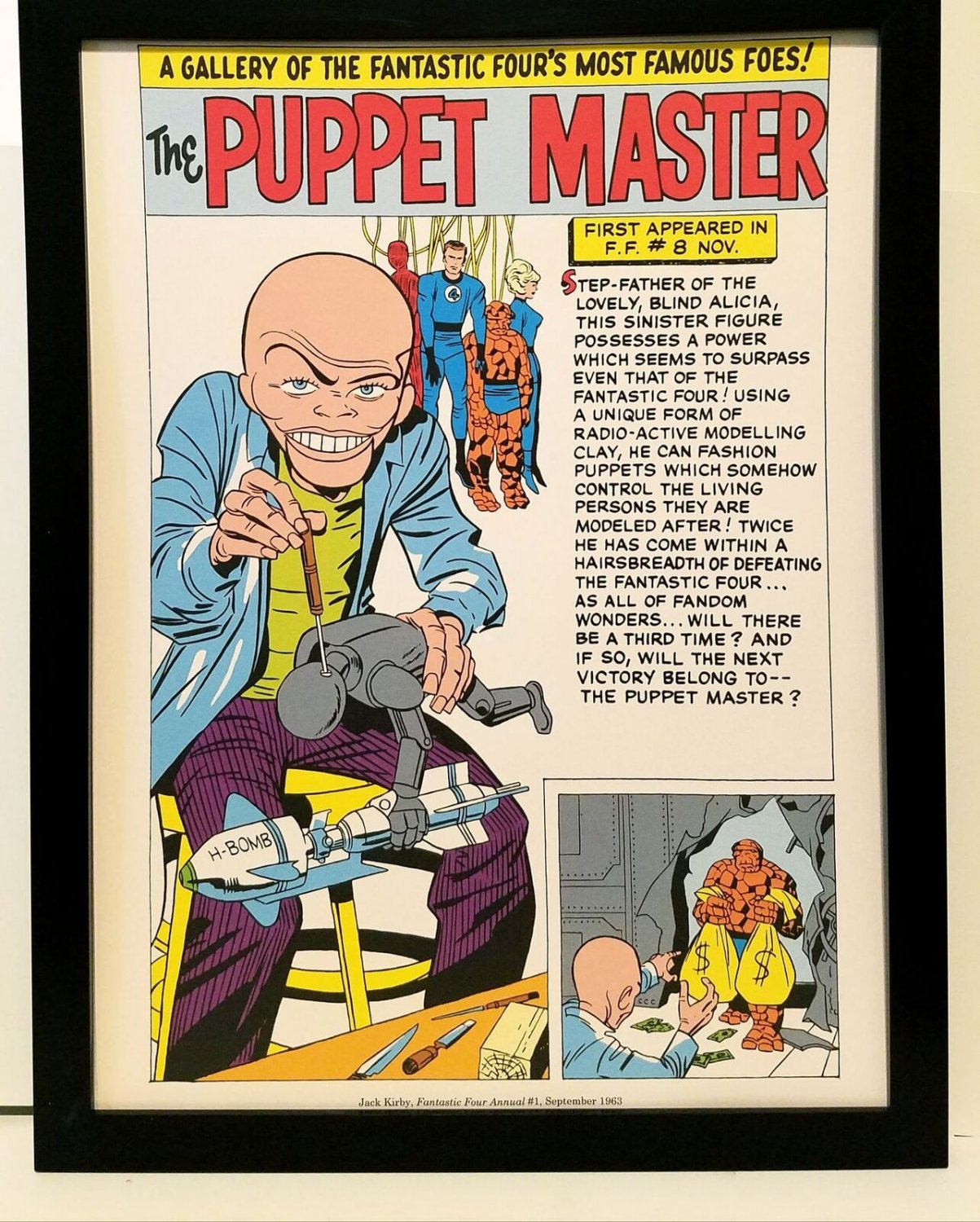 Puppet Master by Jack Kirby 9x12 FRAMED Marvel Comics Vintage Art Print ...