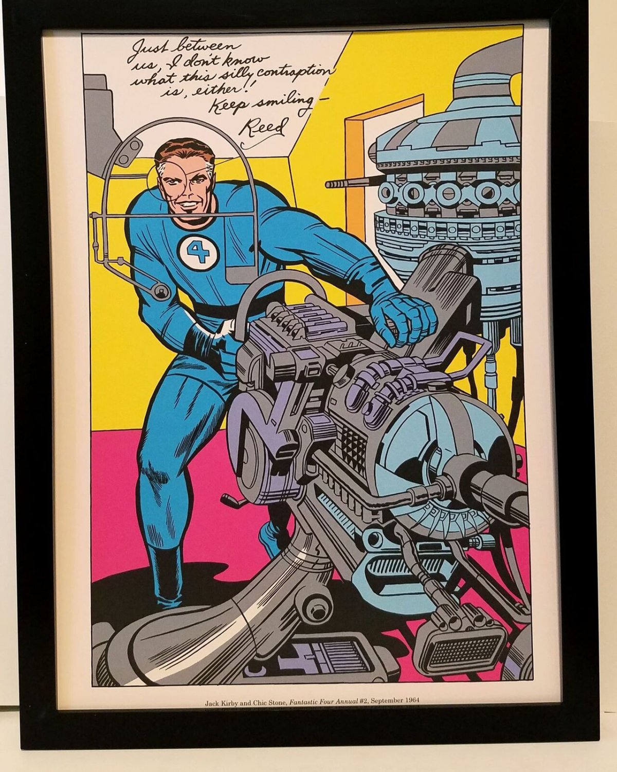 Mr. Fantastic Four by Jack Kirby 9x12 FRAMED Marvel Comics Vintage Art ...