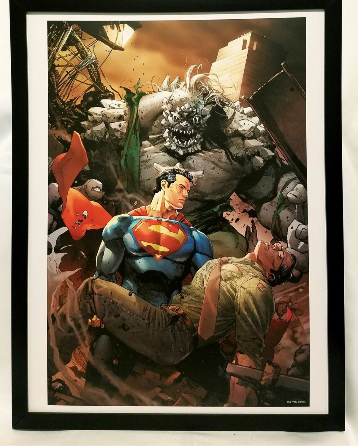 Superman vs. Doomsday by Clay Mann FRAMED 12x16 Art Print Poster DC Comics