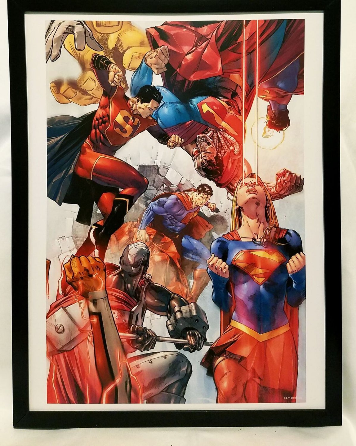 Superman Family Supergirl by Clay Mann FRAMED 12x16 Art Print Poster DC ...