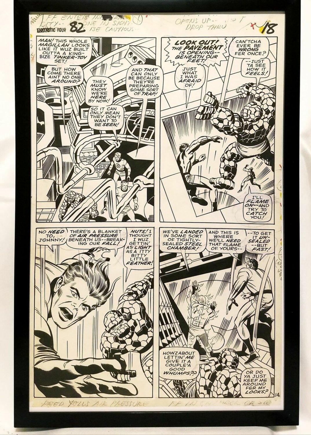 Fantastic Four #82 pg. 14 by Jack Kirby 11x17 FRAMED Original Art ...