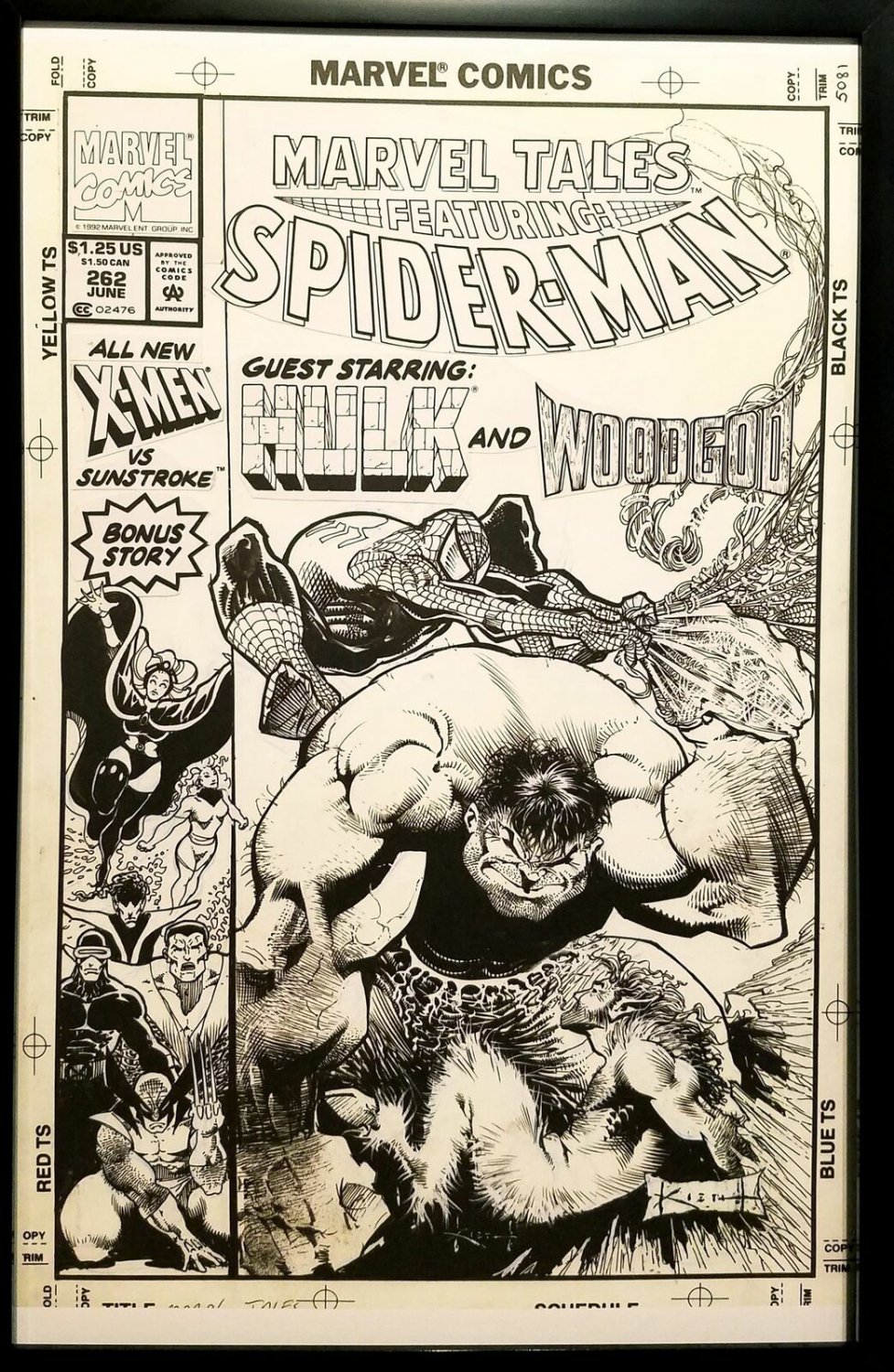Marvel Tales Spider-Man & Hulk #262 Sam Kieth 11x17 FRAMED Original Art ...