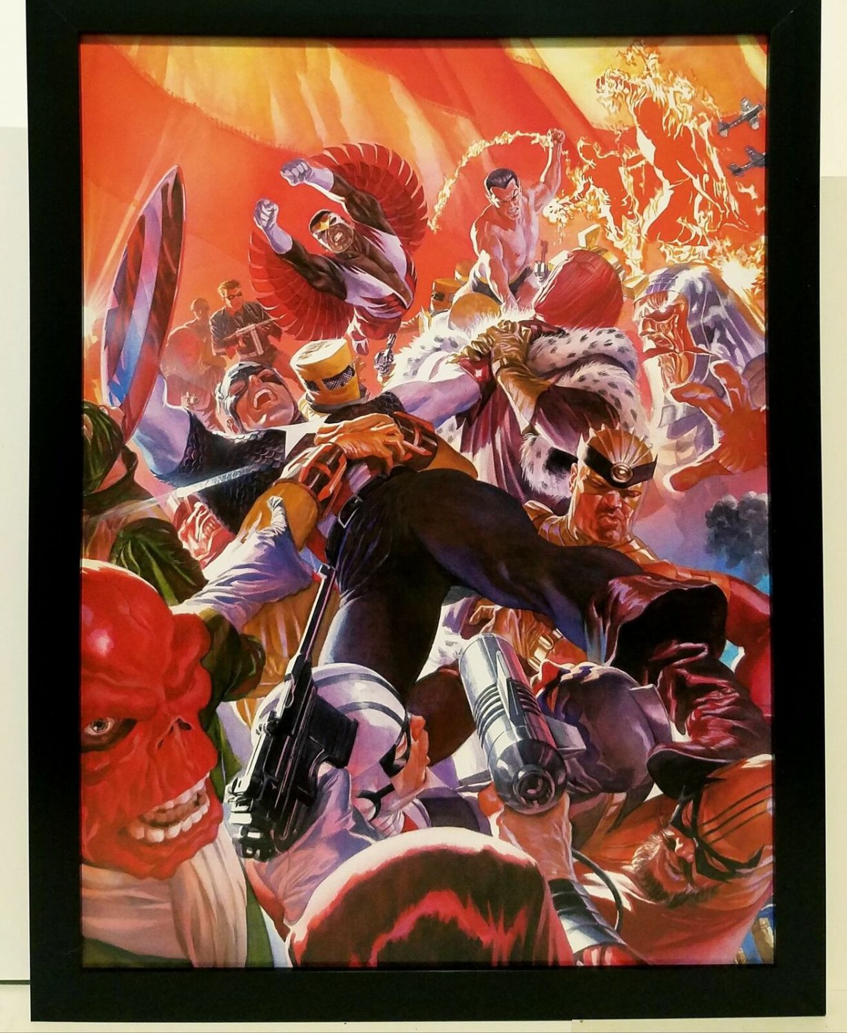 Captain America Rogue's Gallery by Alex Ross 9x12 FRAMED Marvel Comics ...