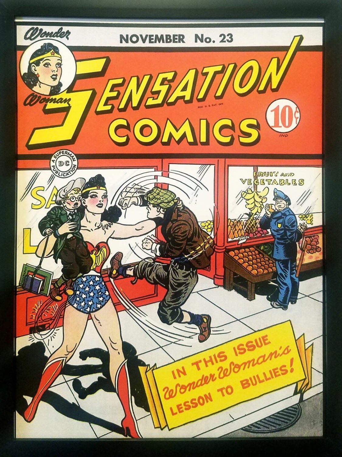 Sensation Comics #23 Wonder Woman 9x12 FRAMED Art Print, Vintage 1943 ...
