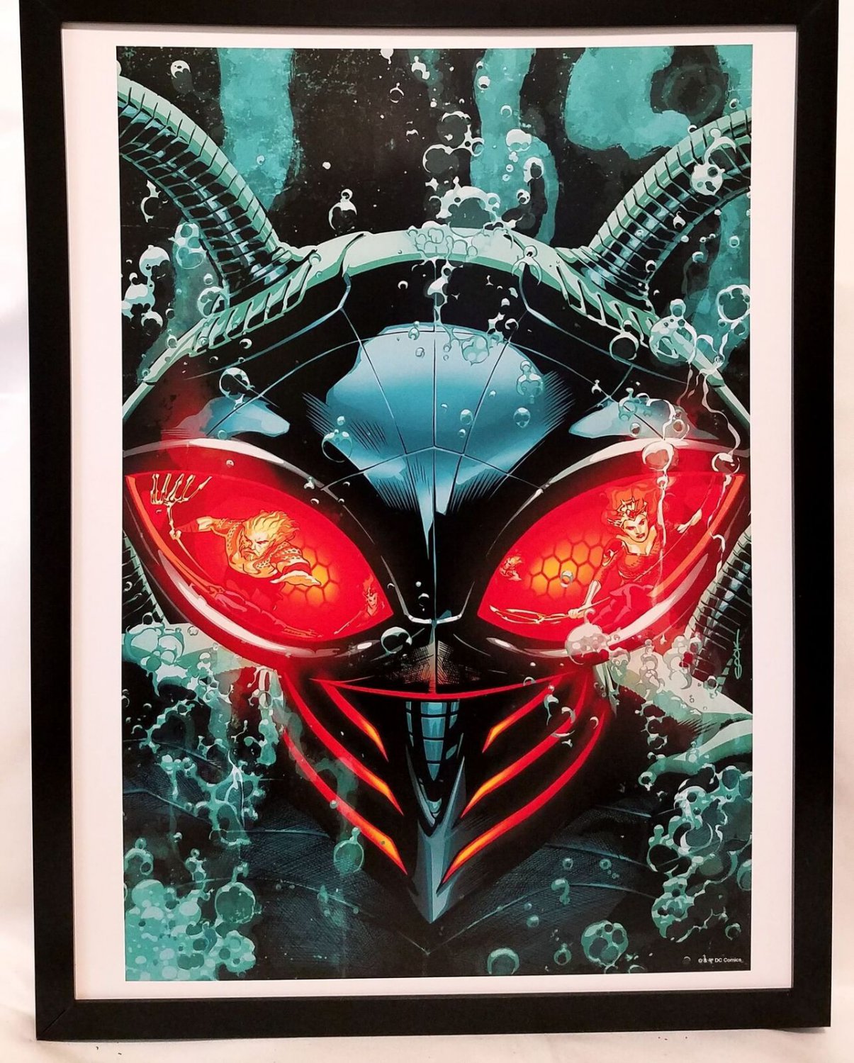 Black Manta vs. Aquaman & Mera by Ryan Sook FRAMED 12x16 Art Print DC ...