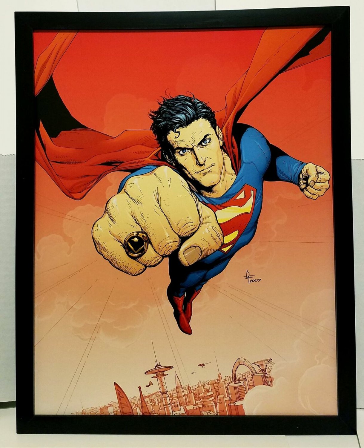 Superman Action Comics by Gary Frank 11x14 FRAMED DC Comics Art Print ...