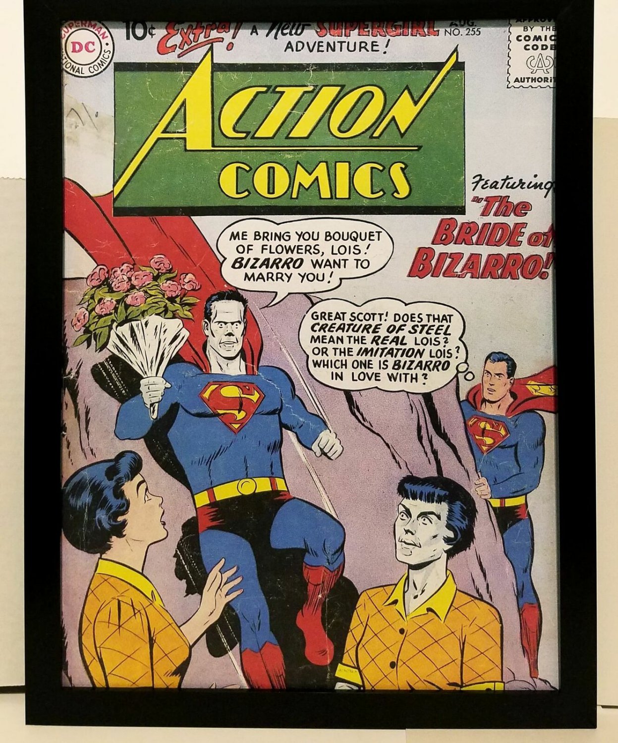 Action Comics #255 Superman 9x12 FRAMED Vintage 1955 DC Comics Art ...