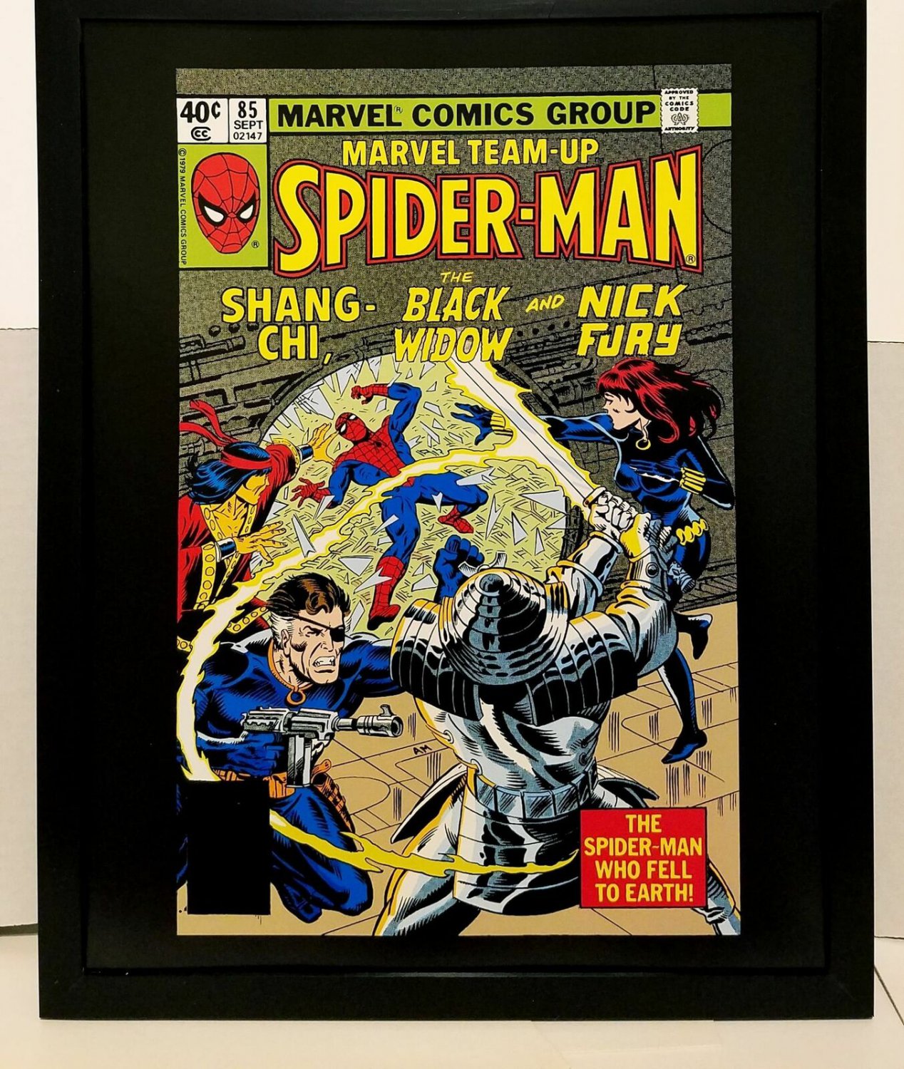 Marvel Team Up #85 Shang-Chi Spider-Man 11x14 FRAMED Marvel Comics Art ...