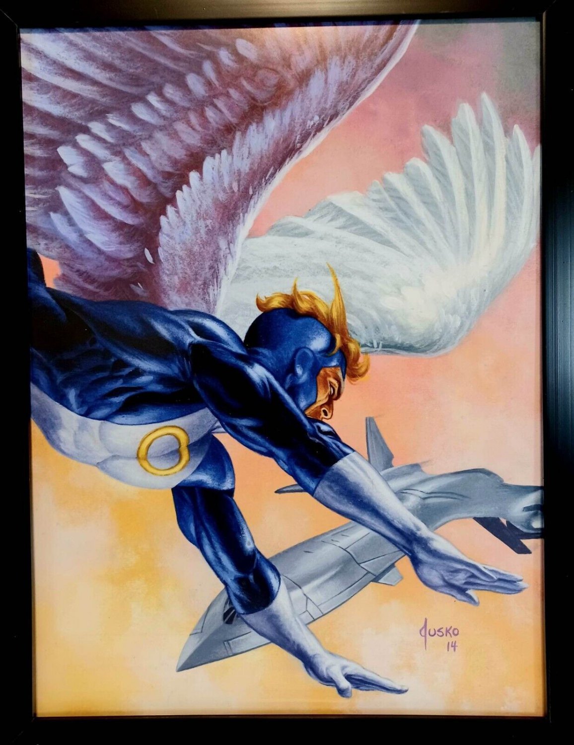 Angel X-Men Marvel Masterpieces by Joe Jusko 9x12 FRAMED Marvel Comics ...