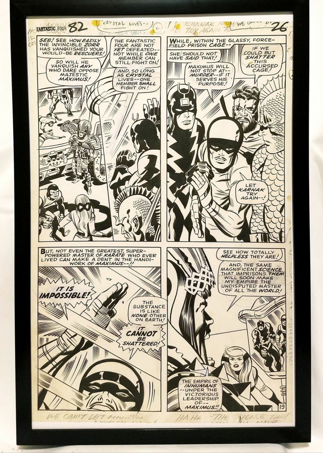 Fantastic Four #82 pg. 19 by Jack Kirby 11x17 FRAMED Original Art ...