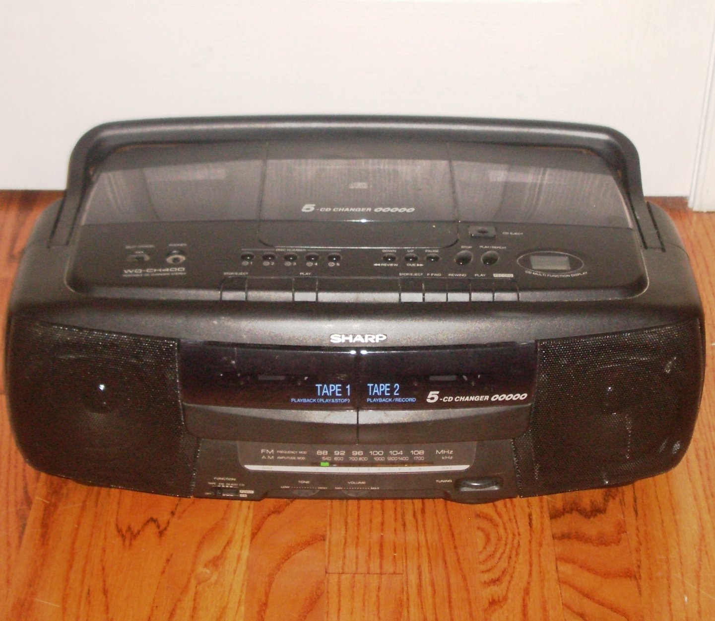 Sharp Boombox Model WQ-CH400 Vintage 1990's AM/FM, Cassette, 5 CDs ...