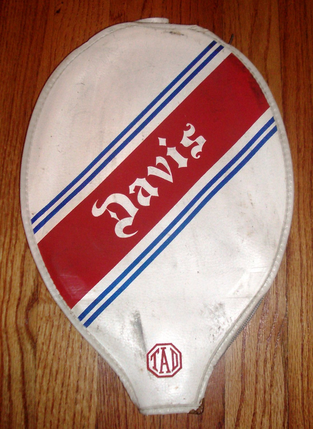 Vintage T A Davis Hi-Point Wooden Tennis Racket w/ Wooden Head Holder ...