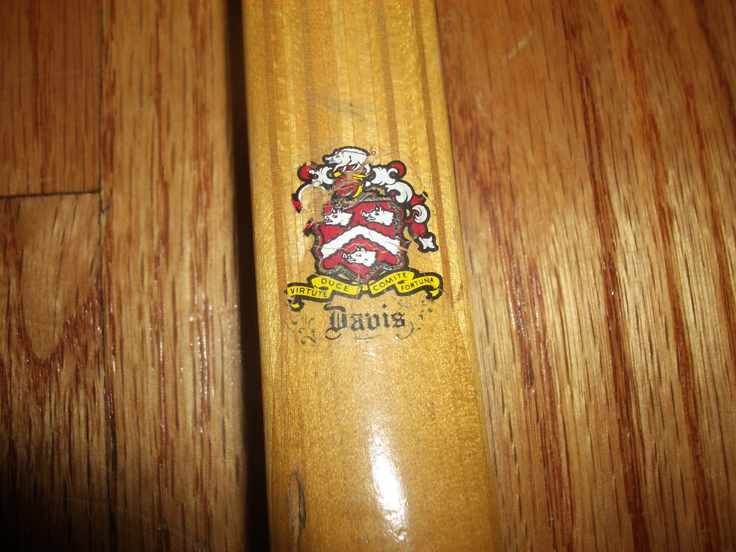 Vintage T A Davis Hi-Point Wooden Tennis Racket w/ Wooden Head Holder ...