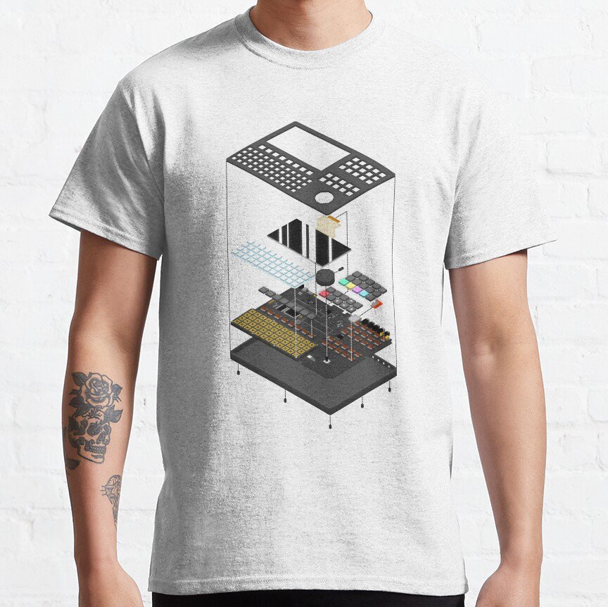 Polyend Tracker Exploded View Classic Hoodie Sweatshirt Longsleeve T-Shirt