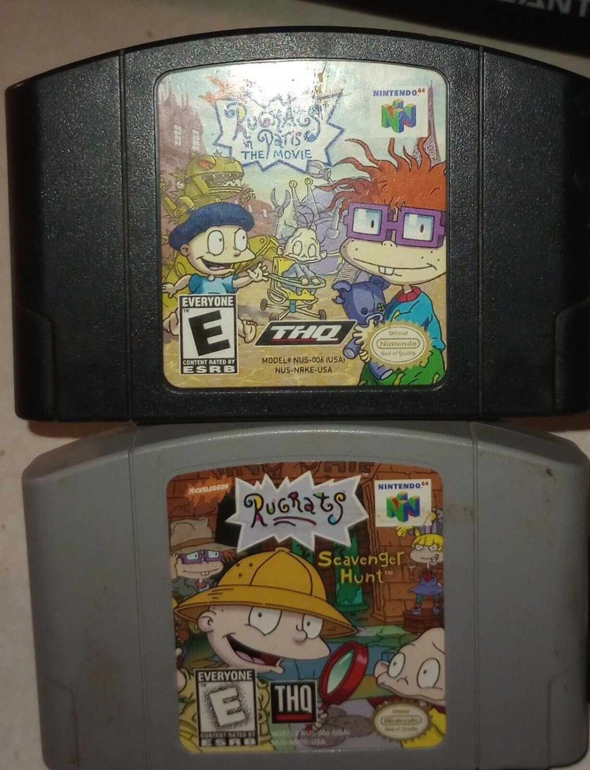 Nintendo 64 Rugrats in Paris & Rugrats Scavenger Hunt - Authentic N64