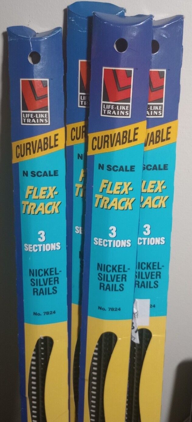 Life like N Scale Flex Track Lot Of 4 Packs ( 3 Sections Per Box) Made ...