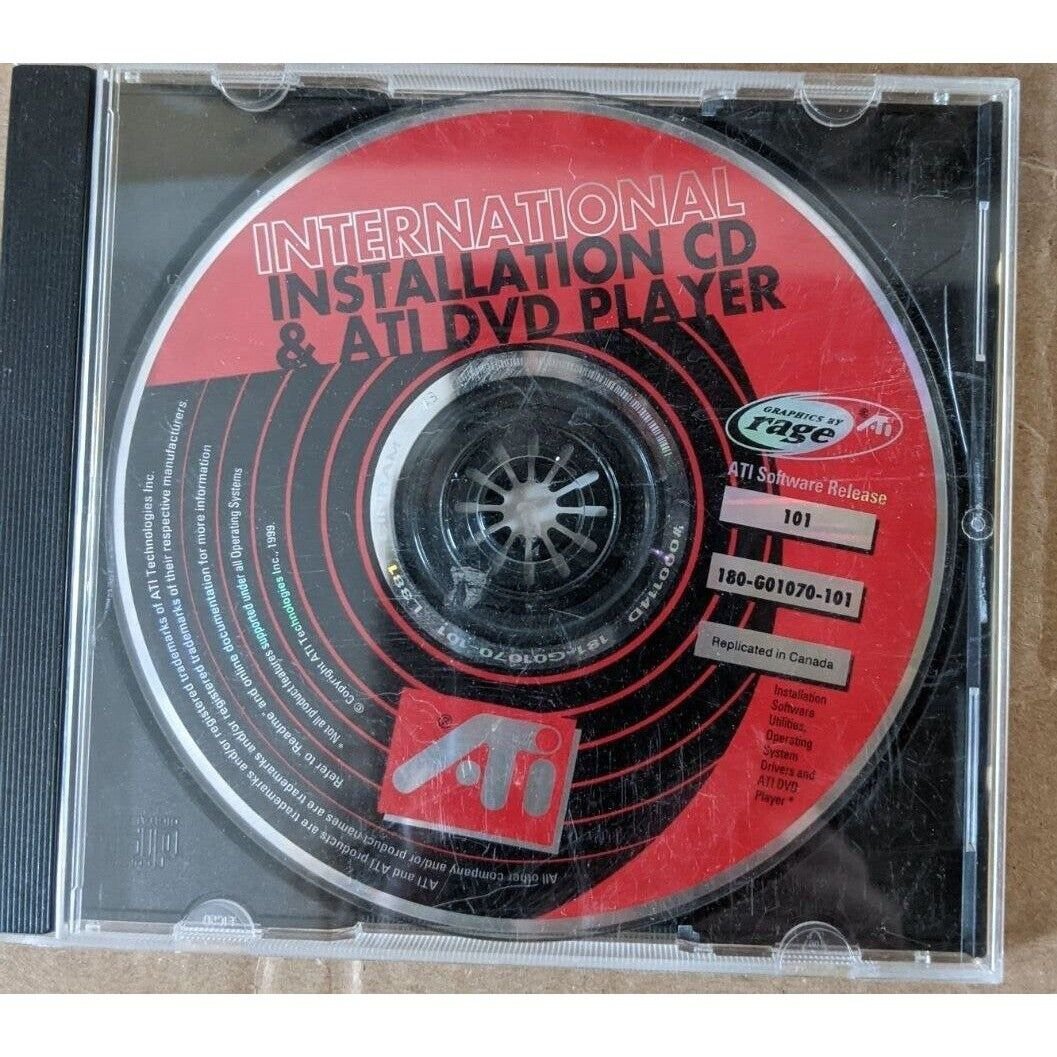 ATI Video Card Driver CD with DVD Player program