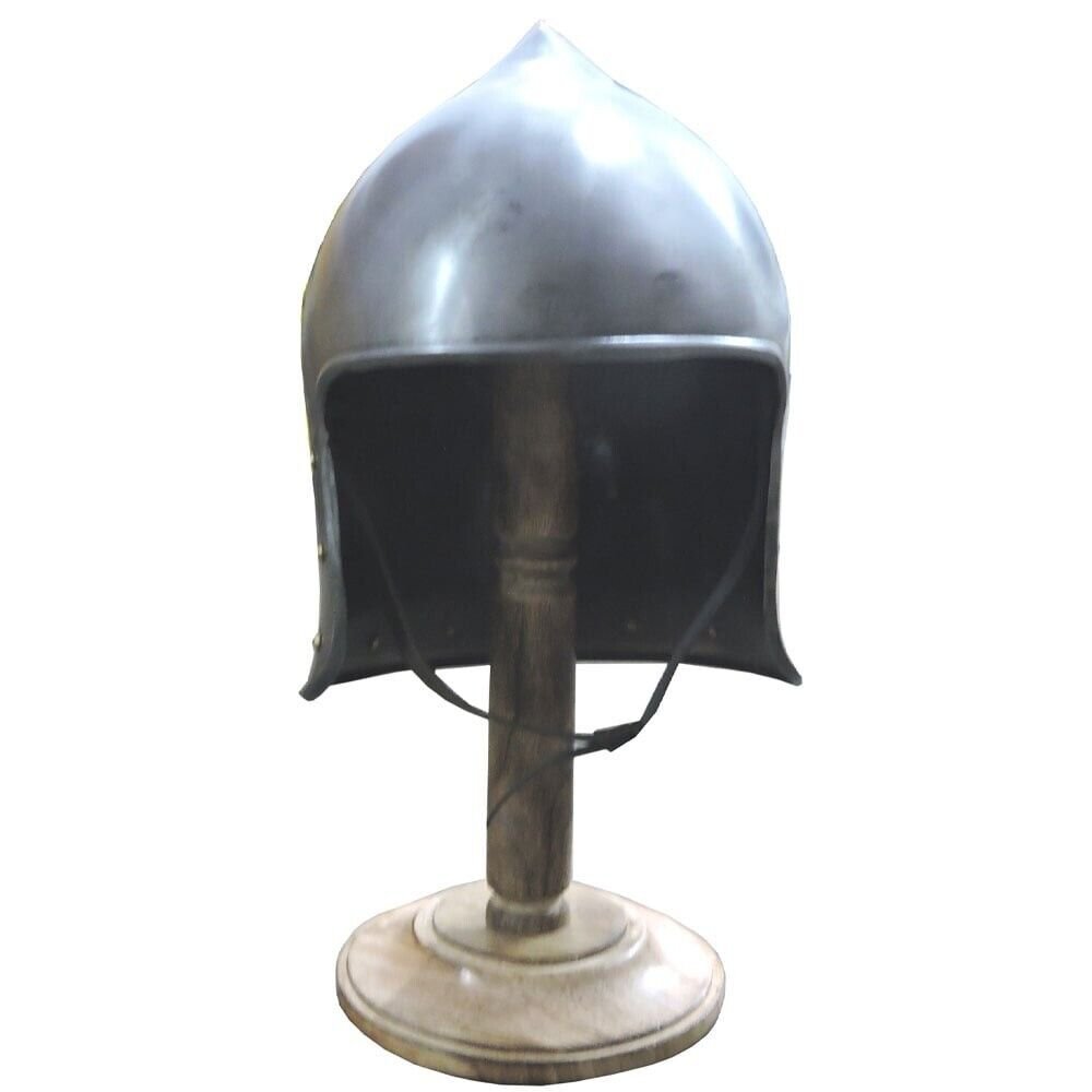 Medieval Open Faced Helm with Stand – LARP Functional