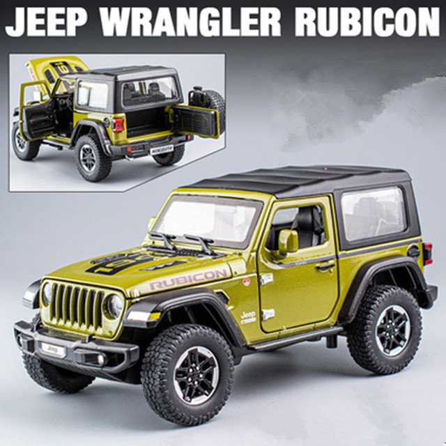 RCY 1:30 Jeeps Wrangler Rubicon Diecast Car Model A Green Toy Refit ...