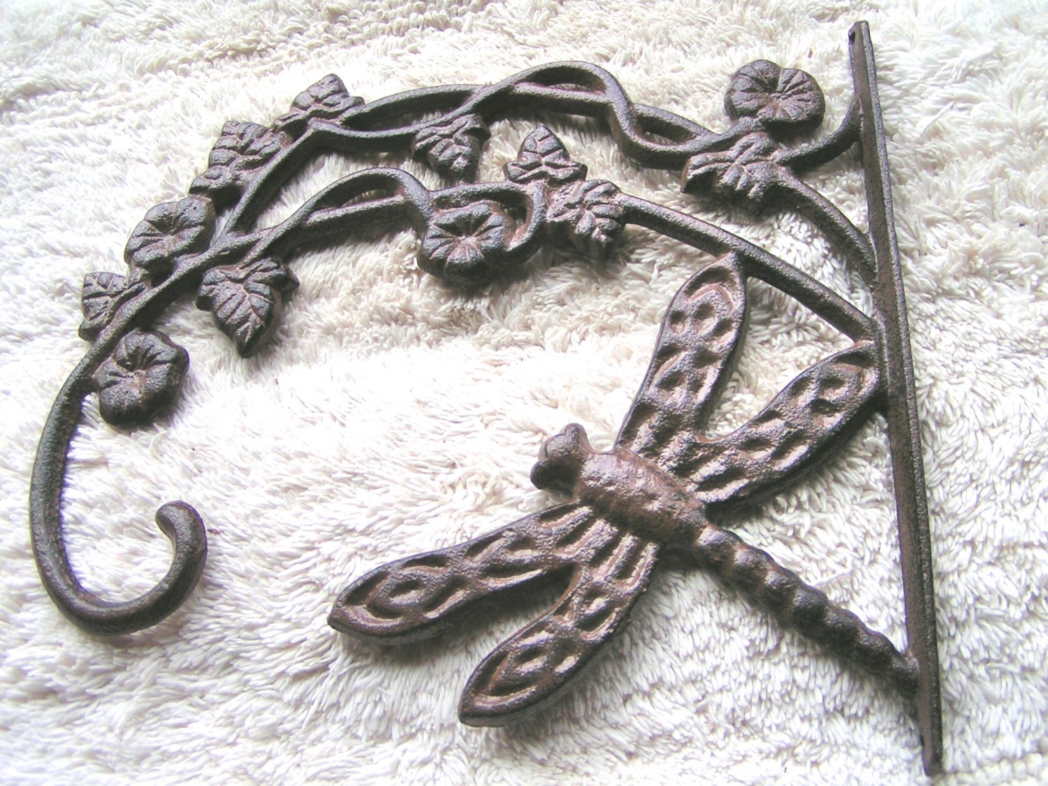 Cast Iron Dragonfly Wall Plant Hanger Hook Planter Hang ec