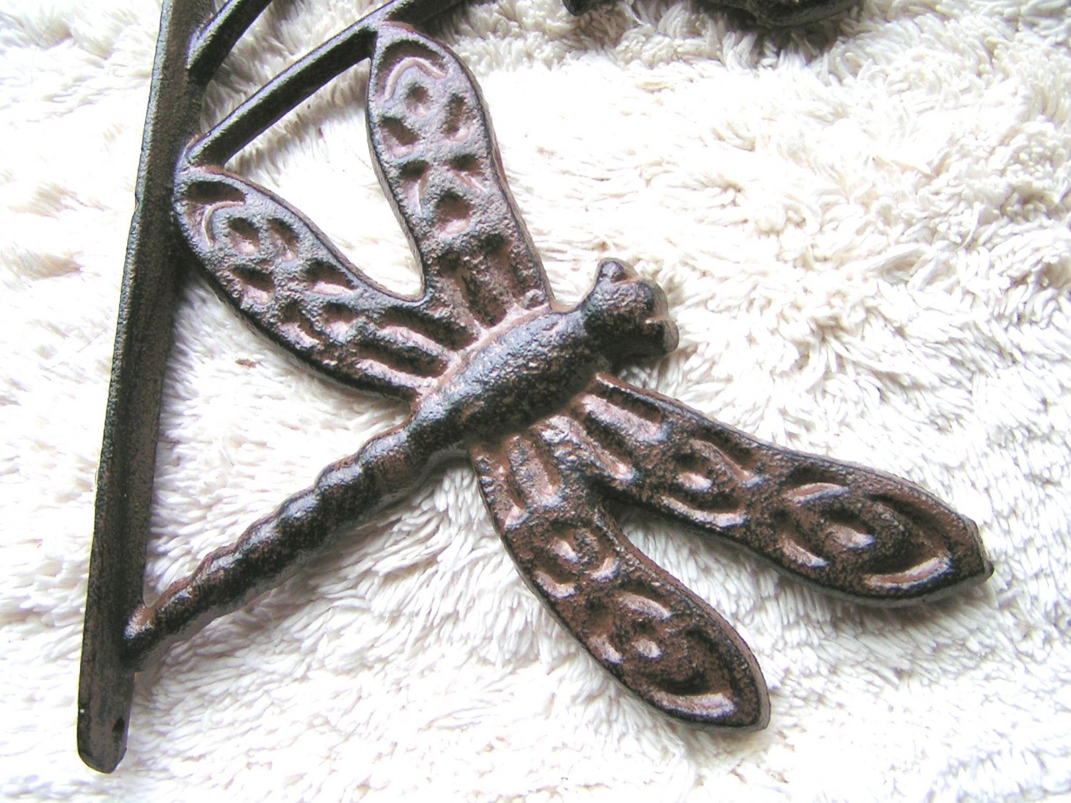 Cast Iron Dragonfly Wall Plant Hanger Hook Planter Hang ec