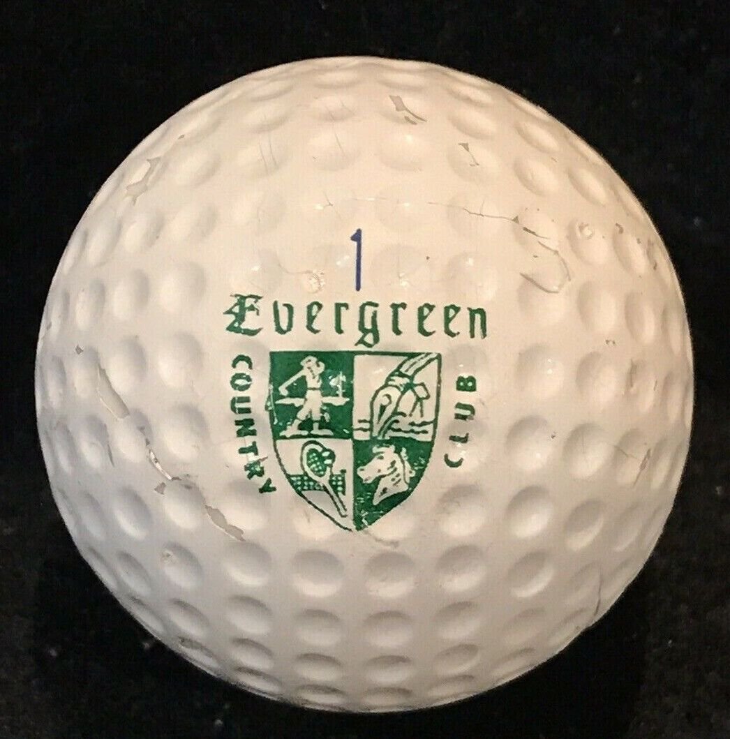 EVERGREEN Country Club Logo Golf Ball WI Vintage MIFCO logo Ball
