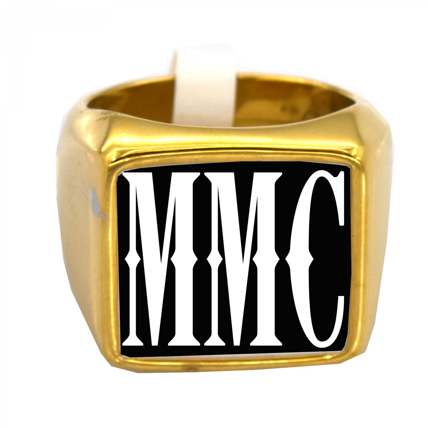 Square 3 Block Letters Ring Custom Initials Memorial Name gift S3GBSL