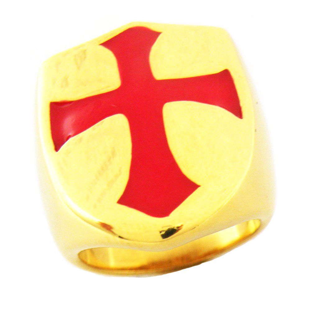 Shield Knight Templar Cross Ring R1301G