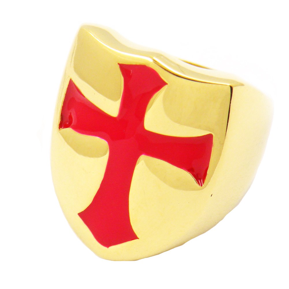 Shield Knight Templar Cross Ring R1301G