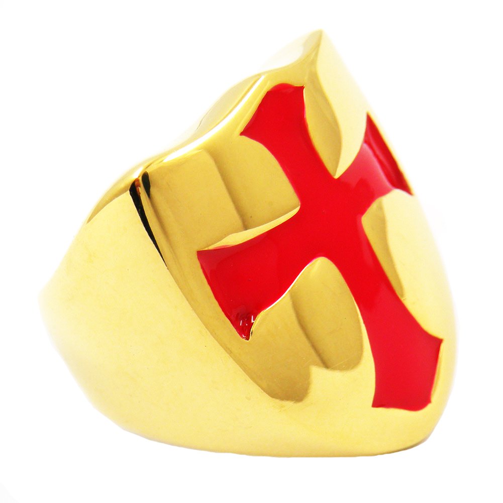 Shield Knight Templar Cross Ring R1301G
