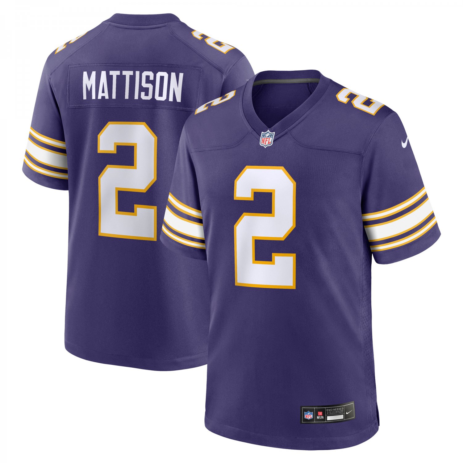 Alexander Mattison Minnesota VikingsClassic Player Game Jersey - Purple