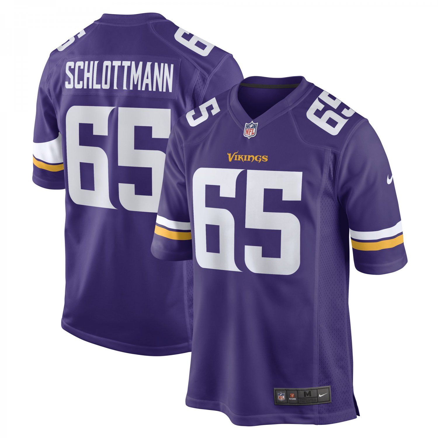 Austin Schlottmann Minnesota VikingsGame Player Jersey - Purple