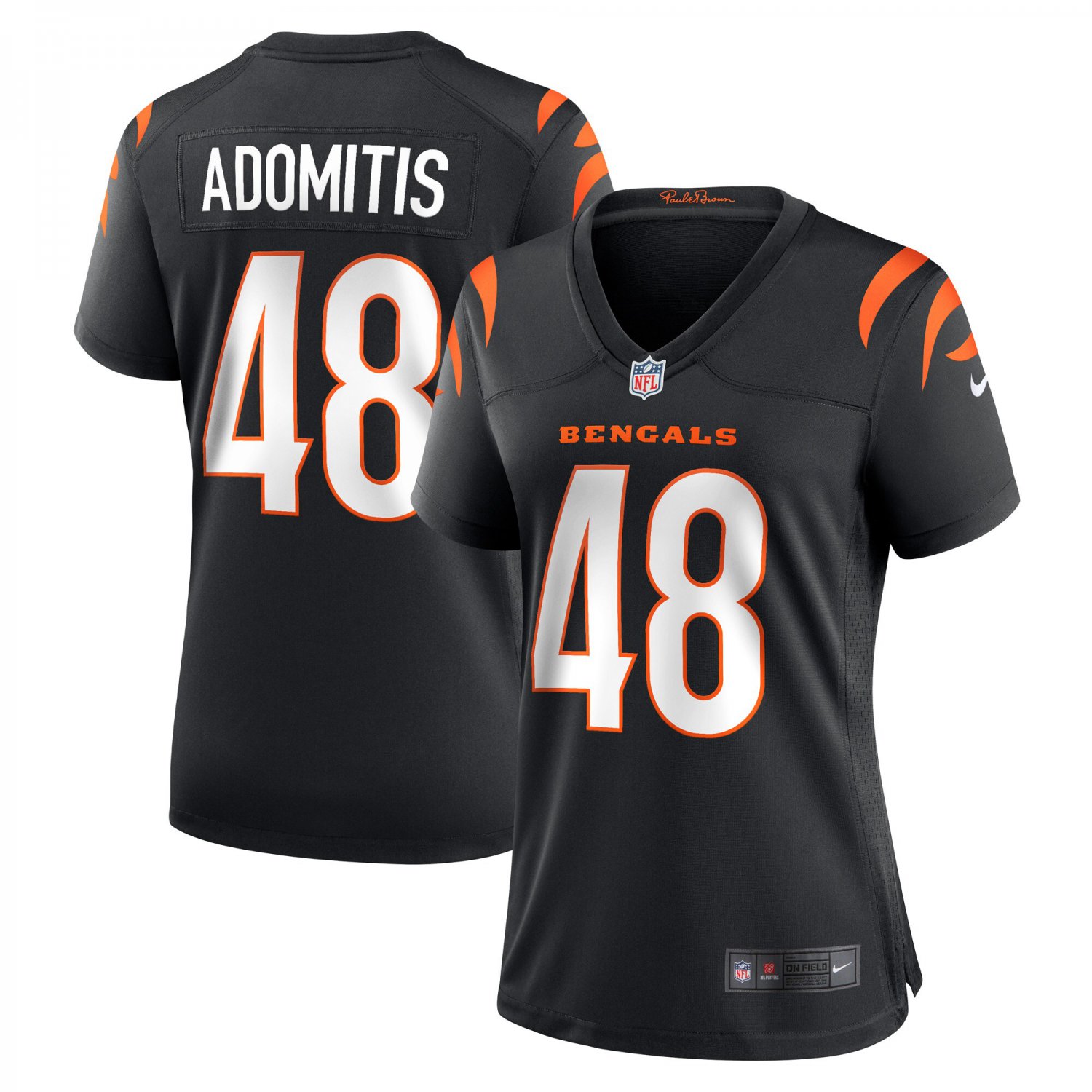Cal Adomitis Cincinnati Bengals Women's Game Player Jersey - Black