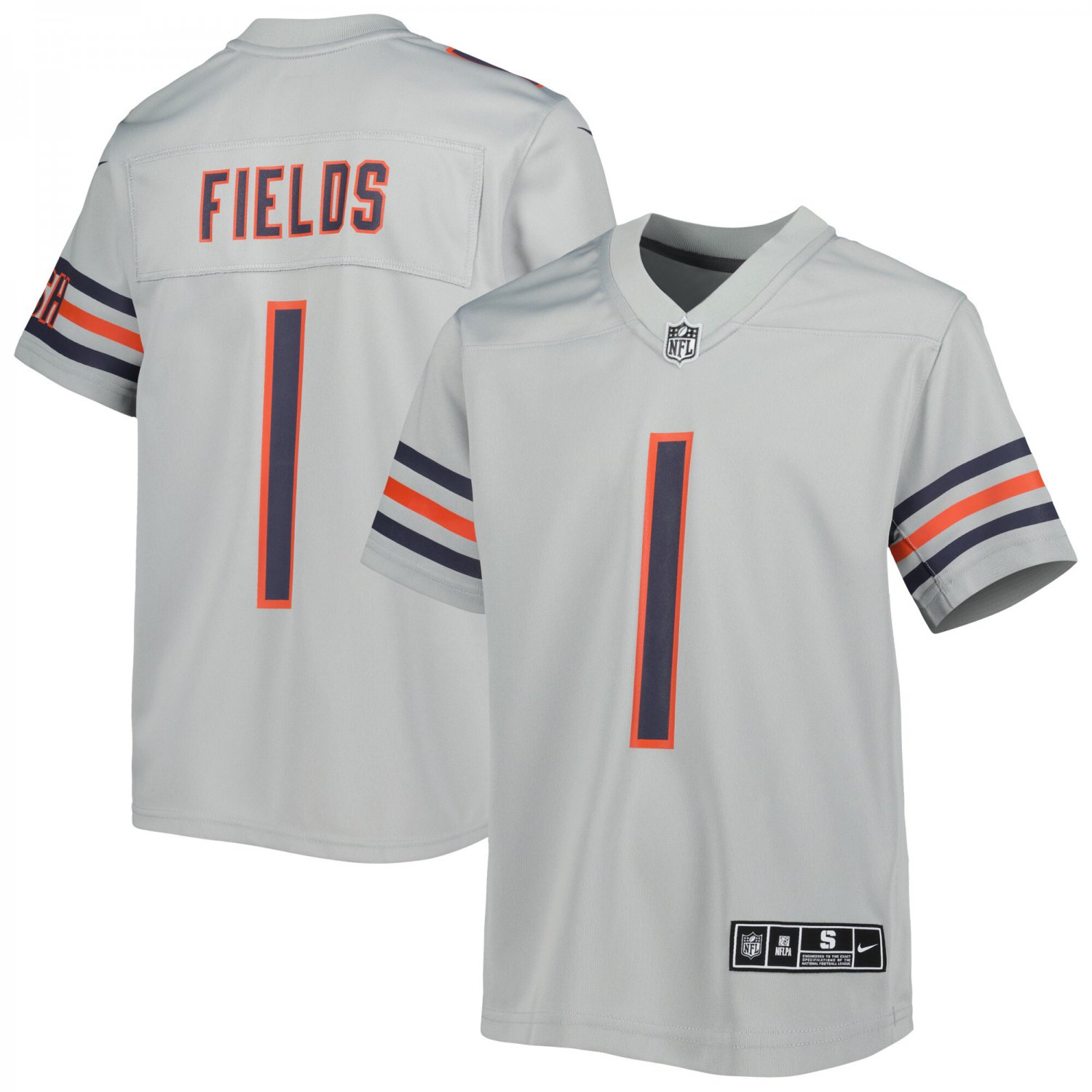 Justin Fields Chicago BearsYouth Inverted Game Jersey - Gray