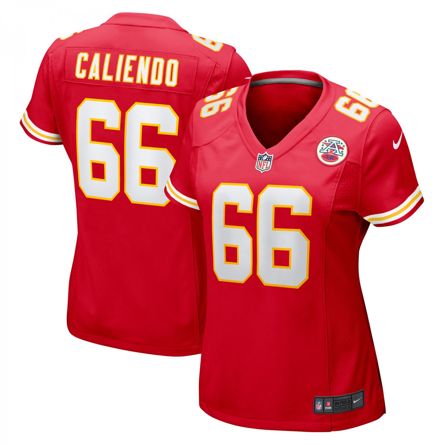 Mike Caliendo Kansas City Chiefs Women's Game Player Jersey - Red