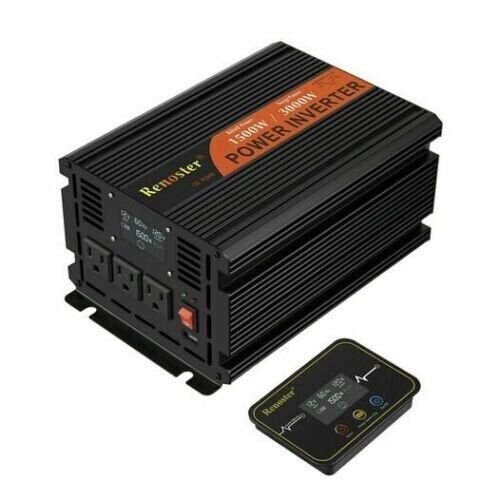 Renoster Power Inverter 1500/3000 Watt Converter 12V DC to 110V AC with ...