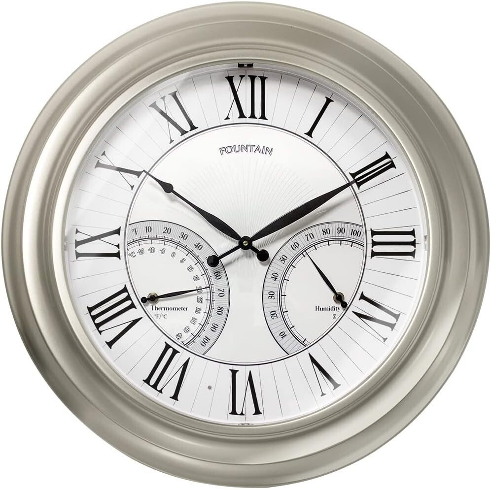 24" Jameson Indoor & Outdoor Lighted Clock, Self-Illuminated, Morning ...