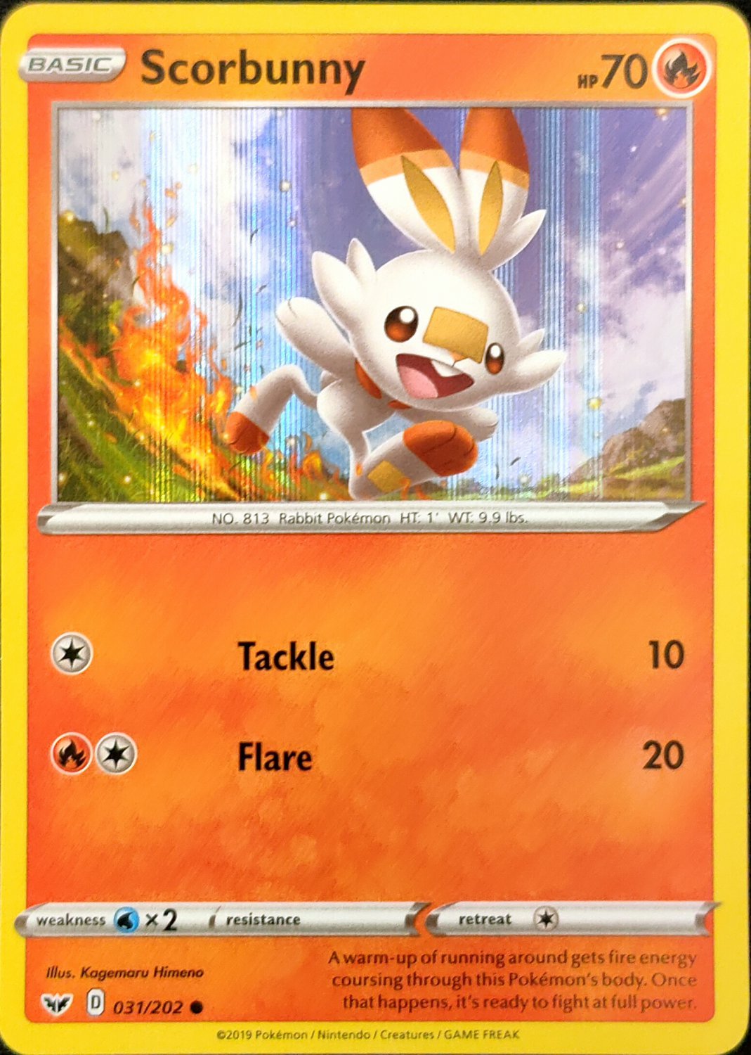 Scorbunny Holo 031/202 Sword and Shield Pokemon Card