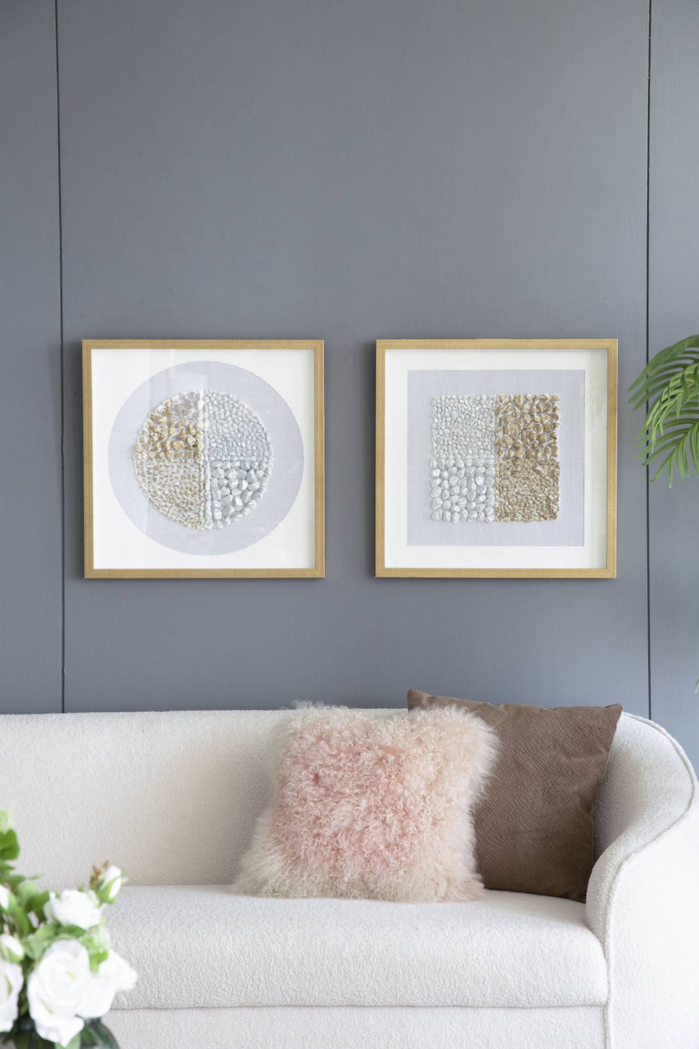 Set of 2 Shadow Box Wall Decor, Wall Decor Accent, 19.5" x 19.5"