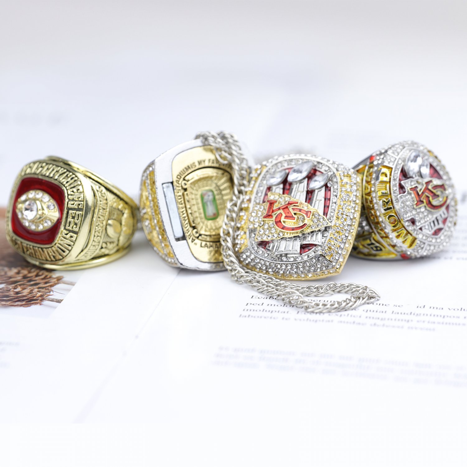 3 set 1969 2019 2023 Super Bowl 57 Kansas City Chiefs Championship ring ...